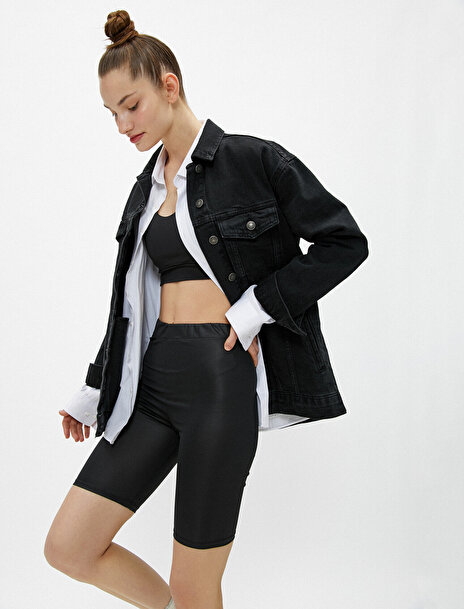 Koton Ole Genç Kız Kot Ceket Pamuklu