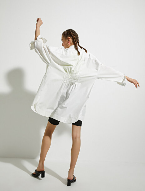 Koton Kadın Sırt Detayli Tunik Pamuklu Oversize