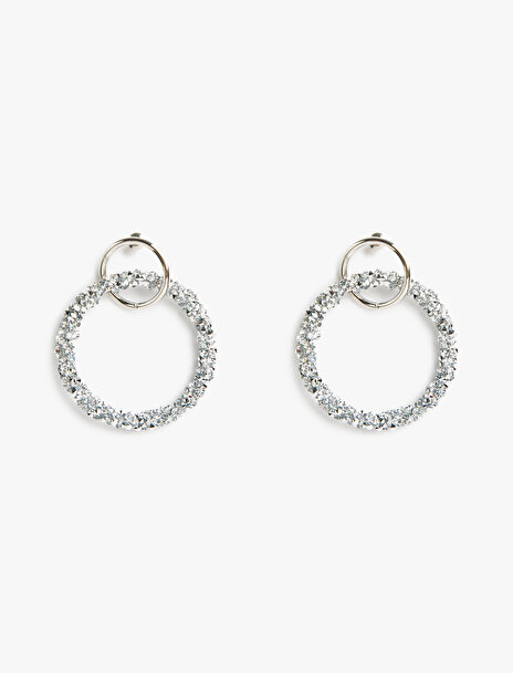 Koton Kadın Dokuma Detaylı Yuvarlak Küpe