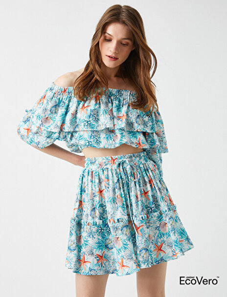 Koton Kadın Respect Life - Yaşama Saygı - Şahika Ercümen X Koton Desenli Etek Koton Kadın Respect Life - Yaşama Saygı - Şahika Ercümen X Koton Desenli Etek