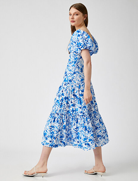 Koton Kadın Çiçekli Etek Midi Boy Pamuklu