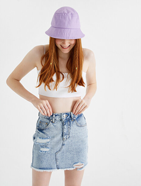 Koton Ole Genç Kız Cepli Mini Kot Etek