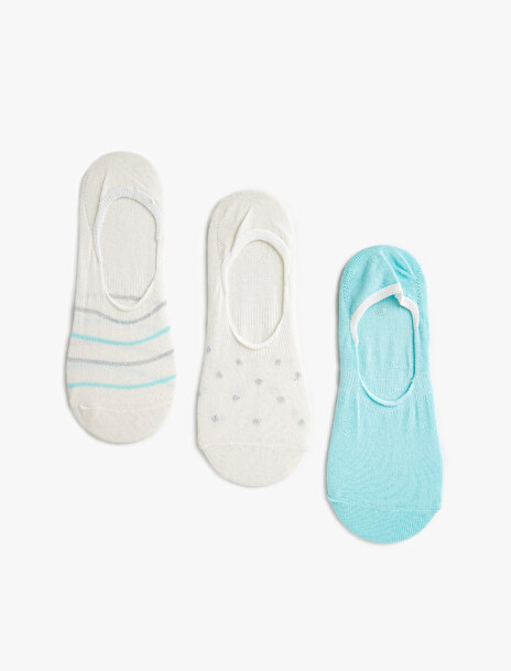 Koton Kadın Kadın Çizgili Çorap Seti Puantiyeli Pamuklu