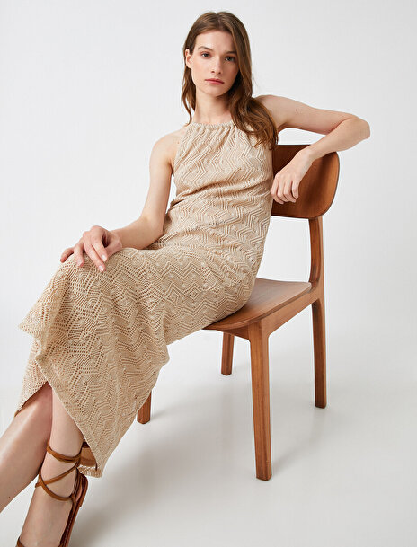 Koton Kadın Halter Yaka Elbise Pamuklu