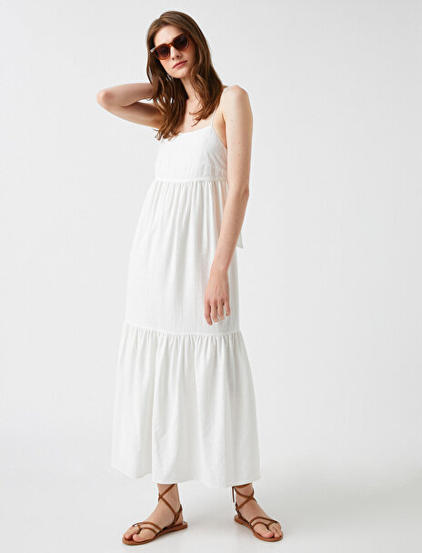 Koton Kadın Ince Askili Elbise Maxi