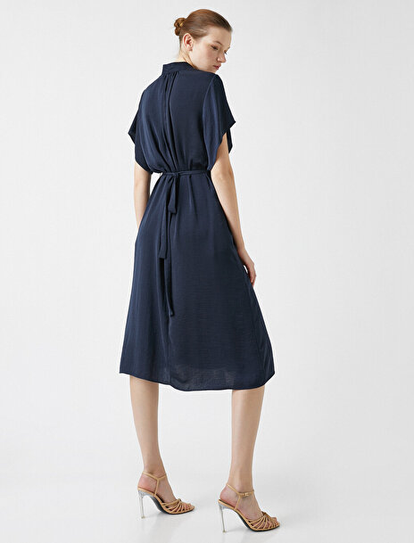 Koton Kadın Kısa Kollu Beli Bağlamalı Elbise