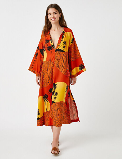 Koton Kadın Desenli Yazlık Elbise