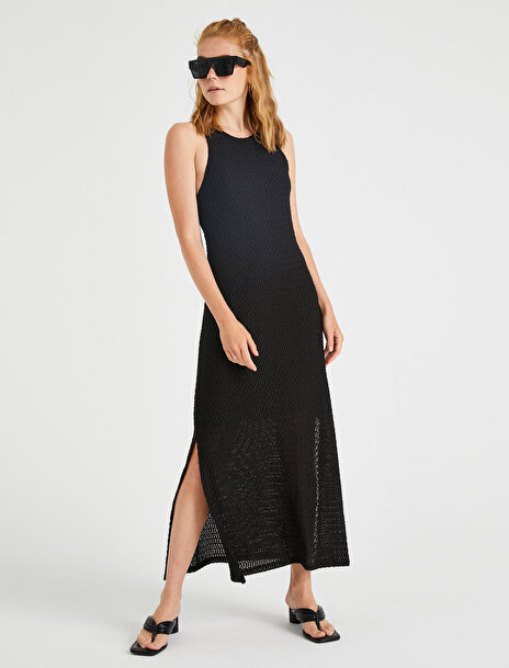 Koton Kadın Yırtmaçlı Elbise Halter Yaka Koton Kadın Yırtmaçlı Elbise Halter Yaka