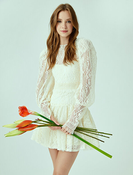 Koton Kadın Zeynep Tosun for Koton - Dantel Elbise