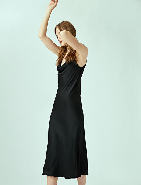 Koton Kadın Saten Elbise İnce Askılı