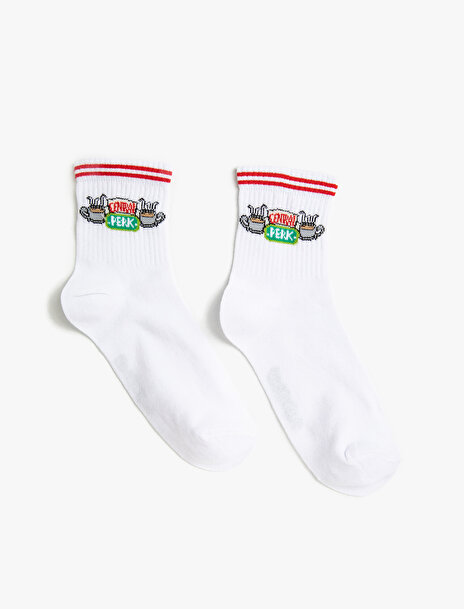 Koton Kadın Kadın Central Park Sloganlı Çorap Desenli Pamuklu Koton Kadın Kadın Central Park Sloganlı Çorap Desenli Pamuklu