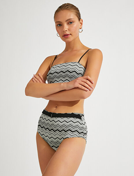 Koton Kadın Desenli Bikini Altı Kemerli Koton Kadın Desenli Bikini Altı Kemerli