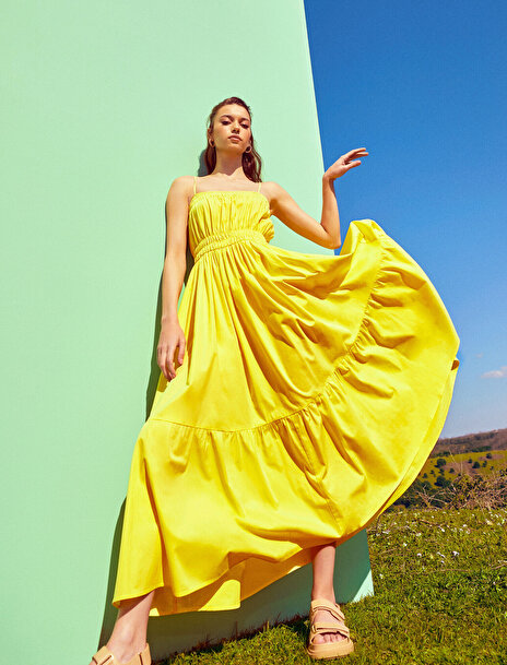 Koton Kadın Ince Askili Elbise Pamuklu