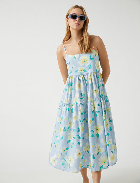 Koton Kadın Çiçekli Yazlık Elbise Pamuklu