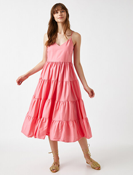 Koton Kadın Poplin Elbise İnce Askılı