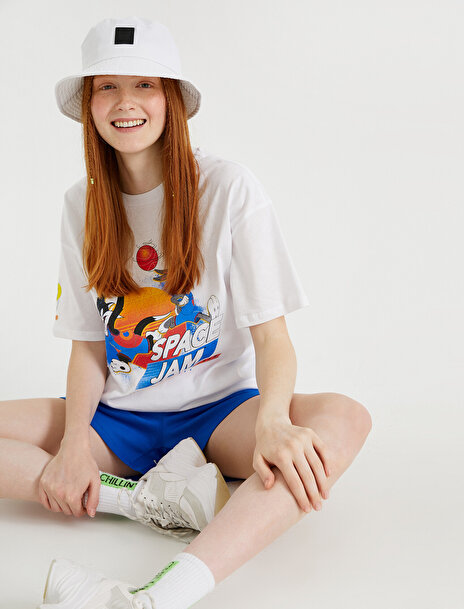 Koton Kadın Space Jam Tişört Lisanslı Pamuklu Koton Kadın Space Jam Tişört Lisanslı Pamuklu