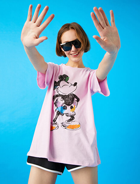 Koton Ole Genç Kız Mickey Mouse Tişört Lisanslı Pamuklu Oversize Koton Ole Genç Kız Mickey Mouse Tişört Lisanslı Pamuklu Oversize