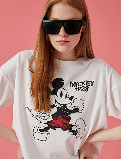 Koton Ole Genç Kız Mickey Mouse Tişört Lisanslı Pamuklu Koton Ole Genç Kız Mickey Mouse Tişört Lisanslı Pamuklu