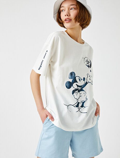 Koton Ole Genç Kız Mickey Mouse Tişört Lisanslı Baskılı Koton Ole Genç Kız Mickey Mouse Tişört Lisanslı Baskılı
