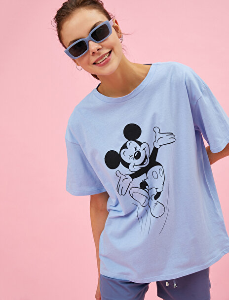 Koton Ole Genç Kız Mickey Mouse Tişört Lisanslı Pamuklu Koton Ole Genç Kız Mickey Mouse Tişört Lisanslı Pamuklu