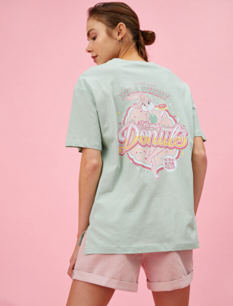 Koton Kadın Lola Bunny Tişört Lisanslı Pamuklu Oversize