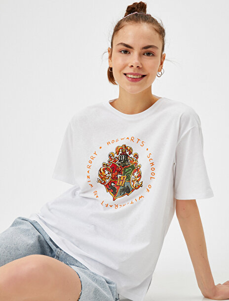 Koton Kadın Harry Potter Tişört Lisanslı Pamuklu