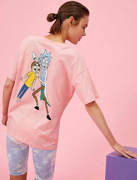 Koton Ole Genç Kız Rick and Morty Tişört Lisanslı Pamuklu Oversize Koton Ole Genç Kız Rick and Morty Tişört Lisanslı Pamuklu Oversize