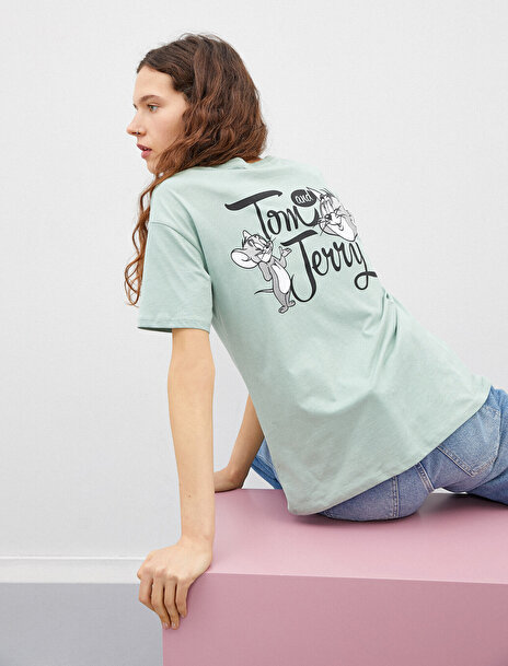 Koton Ole Genç Kız Tom ve Jerry Tişört Pamuklu Lisanslı