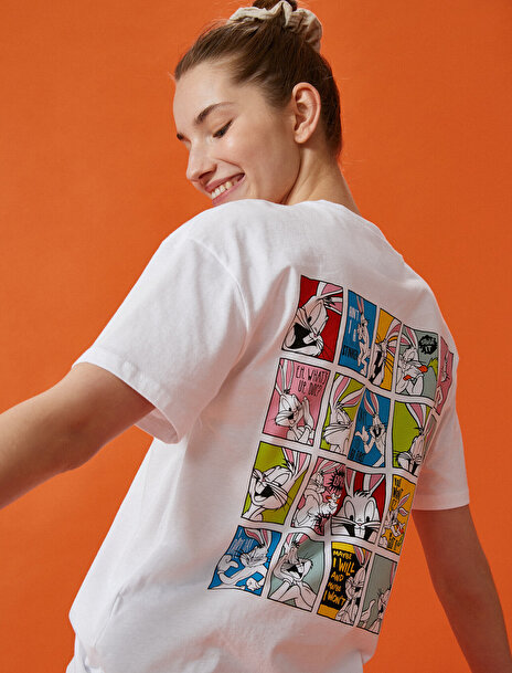 Koton Kadın Bugs Bunny Tişört Warner Bros Lisanslı Pamuklu