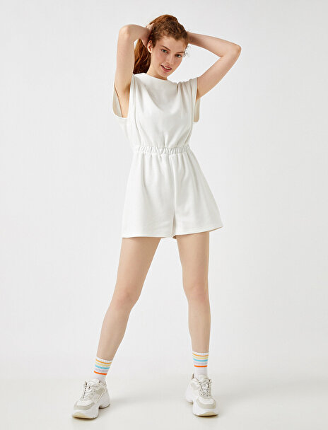 Koton Ole Genç Kız Beli Lastikli Tulum Pamuklu