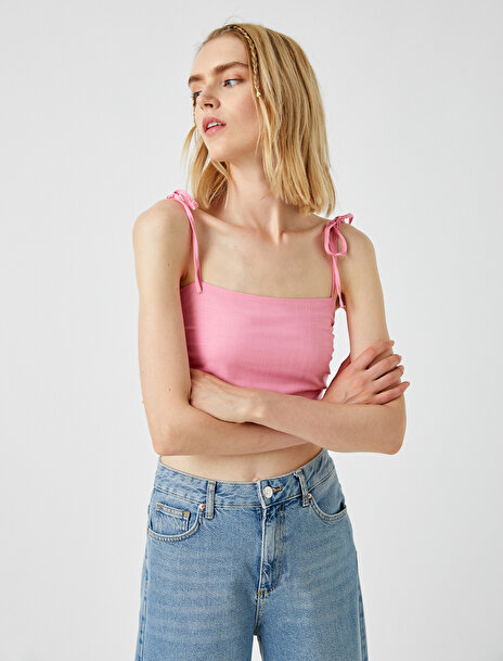 Koton Kadın Çizgili Crop Atlet