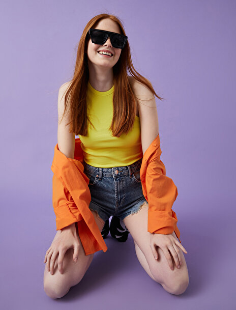 Koton Ole Genç Kız Halter Yaka Atlet Pamuklu Koton Ole Genç Kız Halter Yaka Atlet Pamuklu