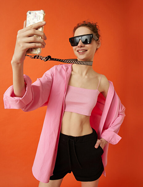 Koton Ole Genç Kız Crop Tanktop İnce Askılı