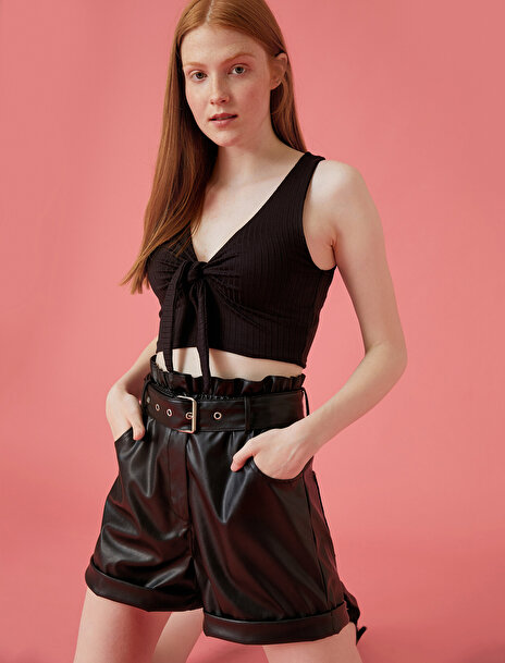 Koton Ole Genç Kız Crop Atlet Fitilli