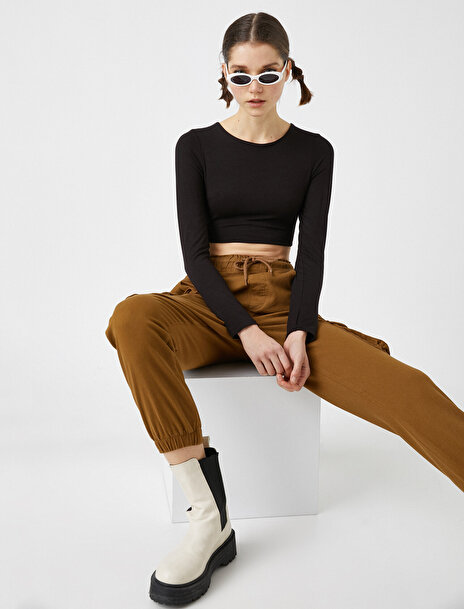 Koton Ole Genç Kız Pamuklu Cepli Jogger Pantolon Koton Ole Genç Kız Pamuklu Cepli Jogger Pantolon