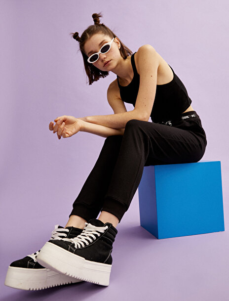 Koton Ole Genç Kız Jogger Eşofman Altı Slogan Detaylı Pamuklu Koton Ole Genç Kız Jogger Eşofman Altı Slogan Detaylı Pamuklu