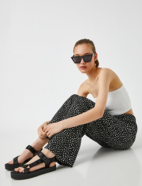 Koton Kadın Desenli Pantolon Geniş Paça