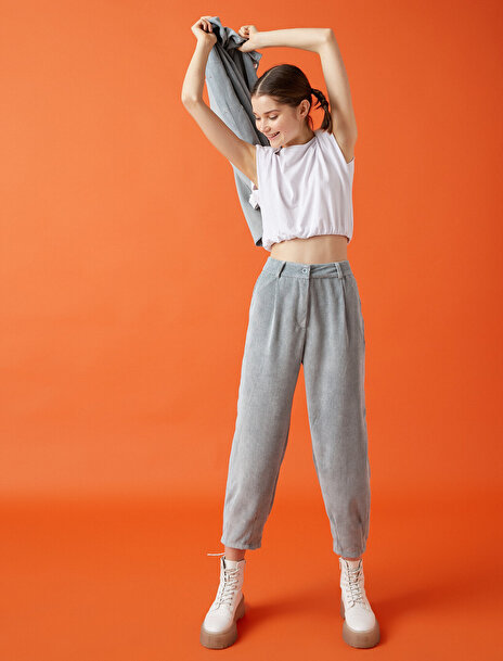 Koton Kadın Fitilli Kadife Pantolon