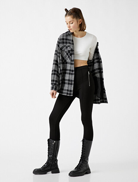 Koton Kadın Fermuar Detaylı Tayt Koton Kadın Fermuar Detaylı Tayt