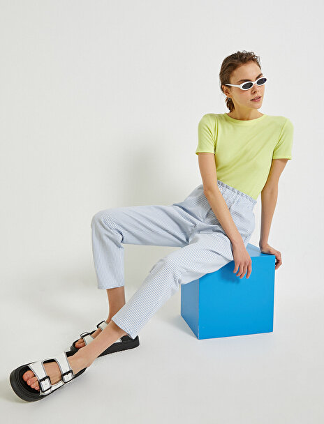 Koton Ole Genç Kız Kareli Pantolon Pamuklu