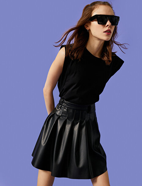 Koton Ole Genç Kız Deri Etek Pileli