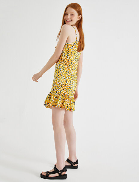Koton Ole Genç Kız Çiçekli Yazlık Elbise Mini Koton Ole Genç Kız Çiçekli Yazlık Elbise Mini