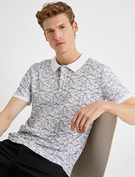Koton Erkek Polo Yaka Tişört Pamuklu Kısa Kollu Desenli Slim Fit Koton Erkek Polo Yaka Tişört Pamuklu Kısa Kollu Desenli Slim Fit