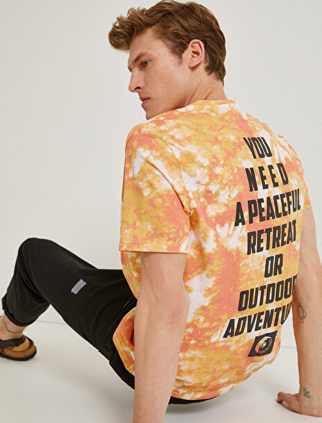 Koton Erkek Batik Tişört Baskılı Pamuklu Koton Erkek Batik Tişört Baskılı Pamuklu