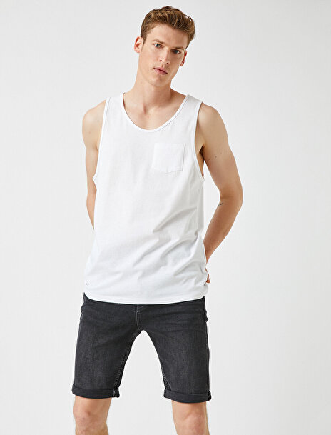 Koton Erkek Cepli Atlet Pamuklu