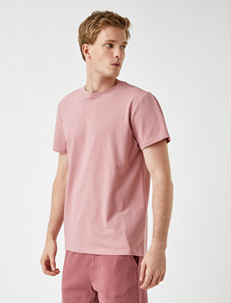 Koton Erkek Basic Tişört Standart Fit Pamuklu Koton Erkek Basic Tişört Standart Fit Pamuklu