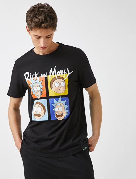 Koton Erkek Rick and Morty Tişört Lisanslı Bisiklet Yaka Kısa Kollu Pamuklu Koton Erkek Rick and Morty Tişört Lisanslı Bisiklet Yaka Kısa Kollu Pamuklu
