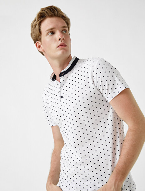 Koton Erkek Puantiyeli Polo Tişört Hakim Yaka