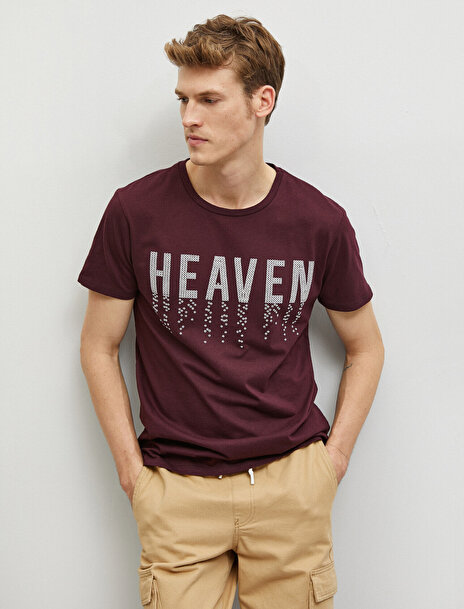 Koton Erkek Yazılı Baskılı Tişört Kısa Kollu Bisiklet Yaka Pamuklu