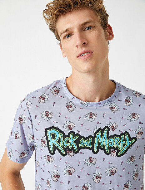 Koton Erkek Rick and Morty Tişört Lisanslı Baskılı
